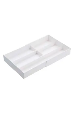 YAMAZAKI Expandable Cutlery Organizer - White