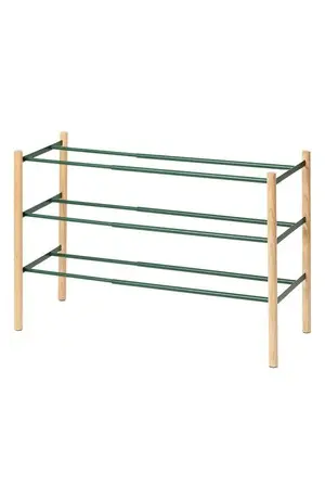 YAMAZAKI Expandable Three-tier Shoe Rack - Forest Green