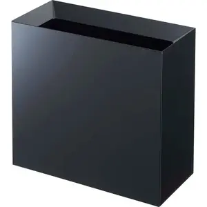 YAMAZAKI Wide Trash Can - Black