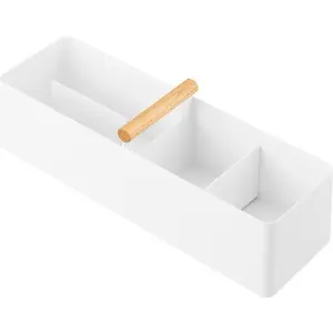 YAMAZAKI Slim Storage Box - White