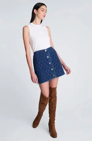 KENNETH COLE Quilted Mini Skirt