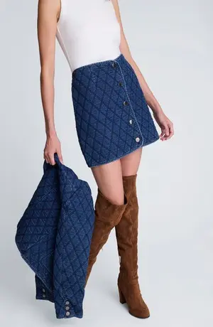 KENNETH COLE Quilted Mini Skirt