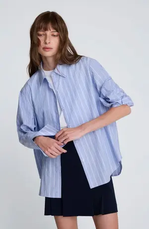 KENNETH COLE Striped Button-up Shirt