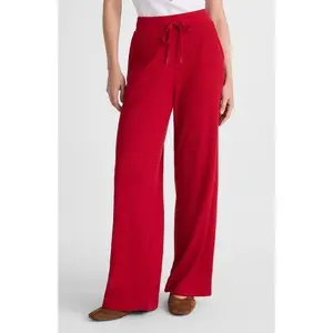 Madewell Waffle Wide Leg Pajama Pant - Crimson