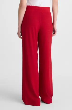 Madewell Waffle Wide Leg Pajama Pant - Crimson