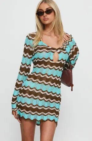 Princess Polly Open Stitch Long Sleeve Minidress
