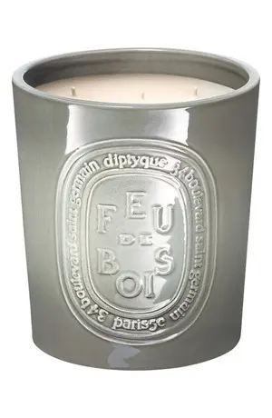 DIPTYQUE Feu De Bois Extralarge Scented Candle - Grey Vessel