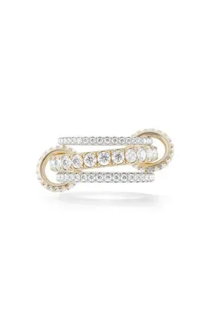 SPINELLI KILCOLLIN Junia Diamond Pavé Stack Ring - Yellow Gold