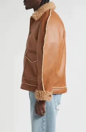 Séfr Beau Faux Leather & Faux Shearling Jacket