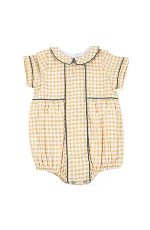 CUCLIE Gingham Bubble Romper