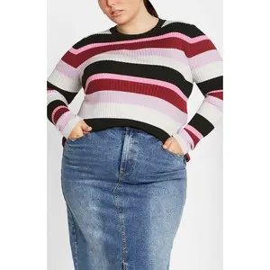 City Chic Striped Sweaters For Women