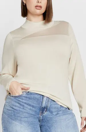 City Chic Reign Mock Neck Sweater