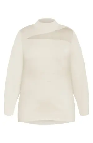City Chic Reign Mock Neck Sweater