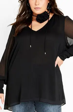 City Chic Long Sleeve Blouses