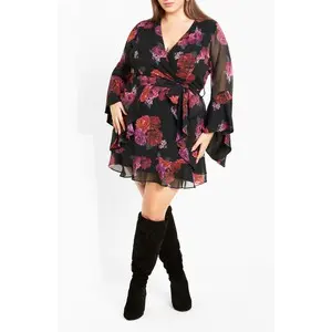 City Chic Emberlynn Print Mini Dress - Floral