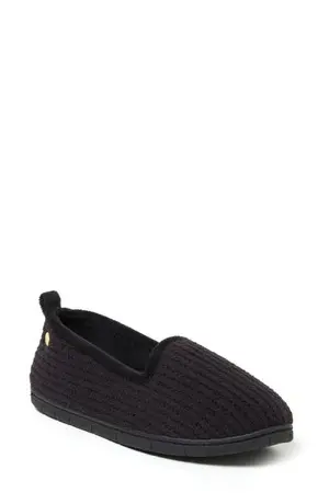DEARFOAMS Rachel Marled Chenille Slippers - Black