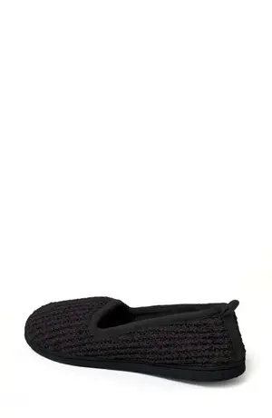 DEARFOAMS Rachel Marled Chenille Slippers - Black