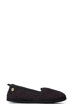 DEARFOAMS Rachel Marled Chenille Slippers - Black