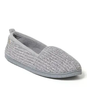DEARFOAMS Rachel Marled Chenille Slippers - Sleet