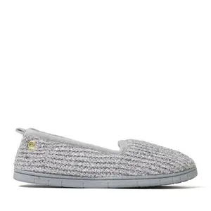 DEARFOAMS Rachel Marled Chenille Slippers - Sleet