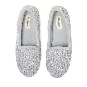 DEARFOAMS Rachel Marled Chenille Slippers - Sleet