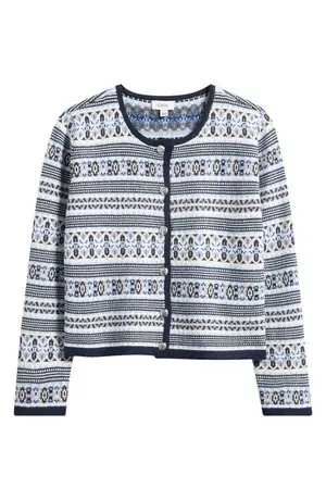 CECE DUPRAZ Fair Isle Stripe Cardigan