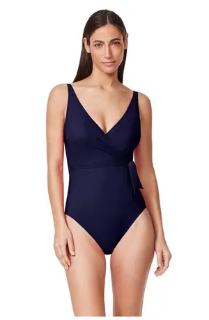 GOTTEX Surplice One Piece - Navy