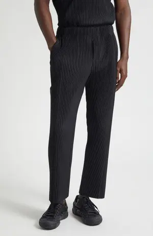 Issey Miyake Quarry Pleated Straight Leg Pants