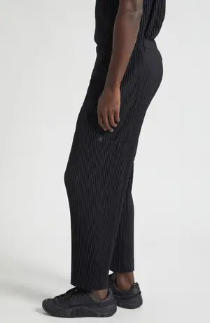 Issey Miyake Quarry Pleated Straight Leg Pants