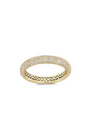 CRISLU Chamonix Pavé Eternity Ring - 18kyg/clear Stone