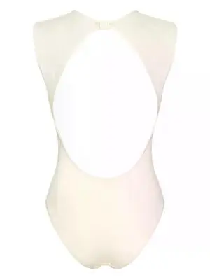 ERES One-piece Swimsuit With Mesh Panel - Neutrals