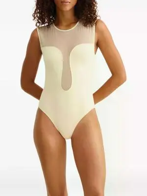 ERES One-piece Swimsuit With Mesh Panel - Neutrals
