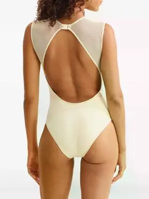 ERES One-piece Swimsuit With Mesh Panel - Neutrals