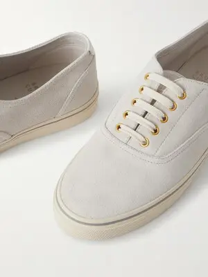 Brunello Cucinelli Suede Low-top Sneakers - White