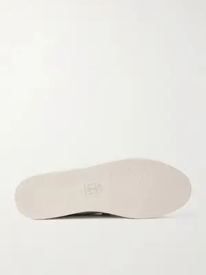Brunello Cucinelli Suede Penny Loafers - Gray