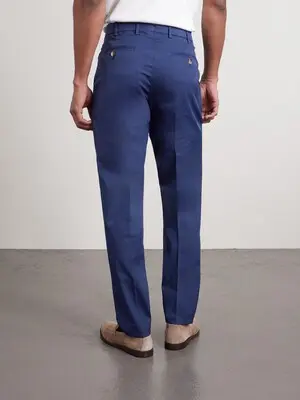 Brunello Cucinelli Slim-fit Stretch-cotton Twill Trousers