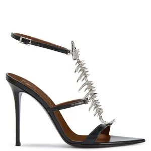 GIUSEPPE ZANOTTI Leather Stiletto Sandals - Black