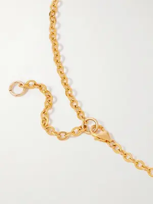 LIZZIE FORTUNATO Yucca Gold-plated, Agate, And Chrysoprase Necklace