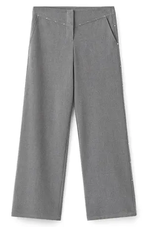 Mango Studded Low Rise Pants
