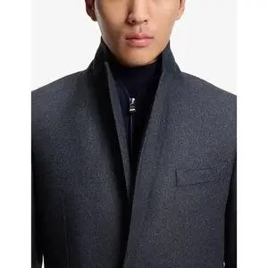 BOSS Slim-fit Wool-blend Jacket With Removable Lining