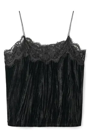 Mango Velvet & Lace Camisole