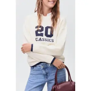Mango Classics Intarsia Knit Sweater