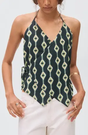 Mango Halter Wrap Top