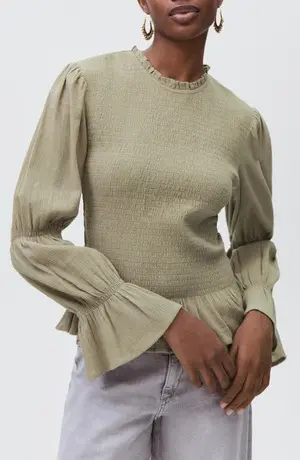 Mango Long Sleeve Blouses