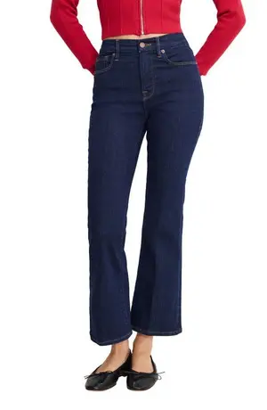 Good American Good Legs Crop Mini Bootcut Jeans - Indigo1153