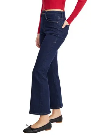 Good American Good Legs Crop Mini Bootcut Jeans - Indigo1153