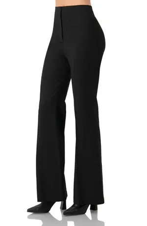 IVONNE Classic Tailored Straight-leg Wool Pants - Black