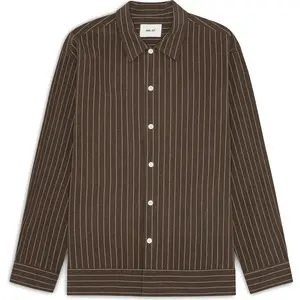 Nn07 Reed Organic Cotton Shirt Jacket - Brown Stripe