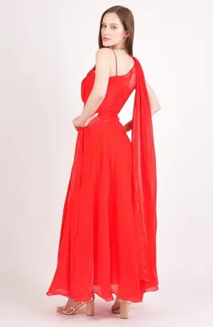 RAAS Tiana Embellished Silk Maxi Dress