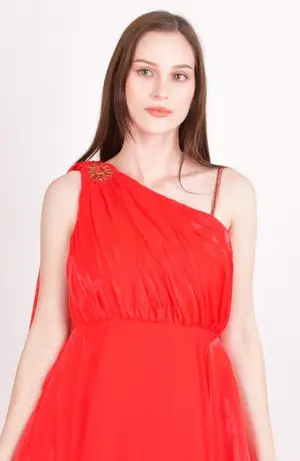 RAAS Tiana Embellished Silk Maxi Dress